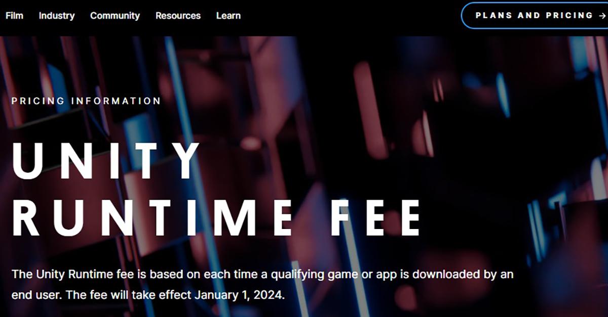 Unity收取新費用 遊戲開發者不埋單